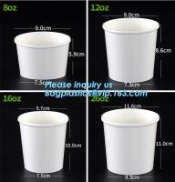 China Disposable paper hot soup cup with paper flat lid,microwaveable deli container disposable plastic hot soup cups bagease for sale