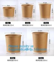 China Custom printed disposable hot soup bowls, kraft paper soup cup,16oz Custom logo printed disposable kraft paper soup cup for sale