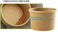 China paper soup cups with paper lids hot soup kraft paper cup,disposable kraft paper soup cup with paper lid,bagease package for sale