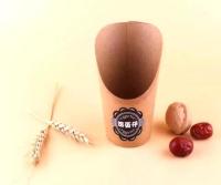 China Wholesale Healthy Eco-friendly Cone shape french fries packaging box Food grade lamination craft paper Chicken popcorn b for sale