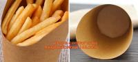 China Wholesale Healthy Eco-friendly Cone shape french fries packaging box Food grade lamination craft paper Chicken popcorn b for sale