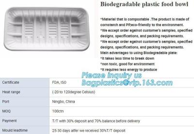 China SUGARCANE CUPS PLATE BOWL CONTAINERS, ECO FRIENDLY BIOGERADABLE CULTERY, PLA TRAY, STARCH BASED PRODUCTS compostable for sale
