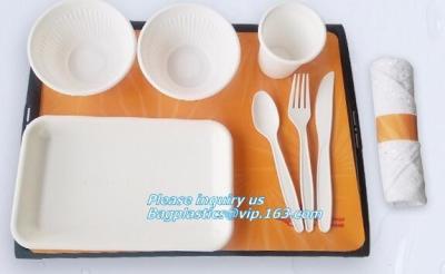 China SUGARCANE BAGASSE PLA DINNERWARE BIO ECO TABLEWARE, CUP PLATE BOWL CONTAINER,PLA DISH TRAY, CULTERY BAGPLASTICS BAGEASE for sale