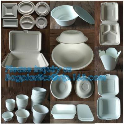 China Eco Biodegradable Disposable Sugarcane Bagasse Food Container,Customize biodegradable corn starch plastic food storage c for sale