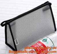 China Promotional high quality custom logo plastic mesh document bag PVC file holder bag with zipper,A4 Colorful Printed Docum for sale