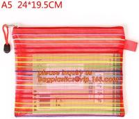 China Wholesale Office School Supply A4/5/6 Mesh Zipper Document Bag Multicolor PVC A4 Archives Contract,Office School Supplie for sale