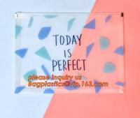 China Office School Supply A4/5/6 Plastic PVC Document Bags With Zipper File Folder Stationery Pen Bag For Office School Suppl for sale