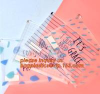 China Office School Supply A4/5/6 Plastic PVC Document Bags With Zipper File Folder Stationery Pen Bag For Office School Suppl for sale
