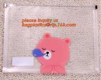 China Office School Supply A4/5/6 Plastic PVC Document Bags With Zipper File Folder Stationery Pen Bag For Office School Suppl for sale