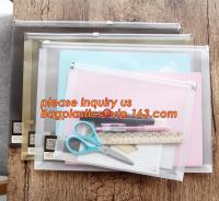 China A5 plastic PVC file document simple net students office bag,A4 PVC file bag Creative Transparent Storage bag Document Ba for sale