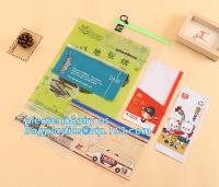 China High quality A4 A5 size clear transparent pvc zipper pp document carrying zip file folder bag for office bagplastics pac for sale