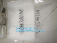 China printing waterproof frosted pvc plastic bra bag,vinyl EVA PVC travel apparel package storage bag zip slider with string for sale