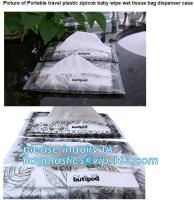 China Biodegradable BUTIPOD bag, portable travel k baby wipe wet tissue bag, dispenser case packaging, tissue packaging for sale