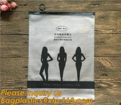 China biodegradable beach bikini swimwear packaging bag pvc zipper bag,Eco friendly Slider Zipper Flat Matt Plastic Bag For Do for sale