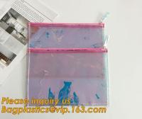 China Holographic Factory Manufacture Custom Logo Transparent PVC Cosmetic Bag Women Travel Clear Wash Organizer Pouch bagease for sale