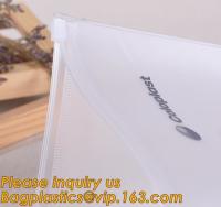 China Best price PVC Document Wallet Clear Document Bag With Zipper,Clear Plastic PVC Zip Lock Document Bag A4 PP file bag wit for sale
