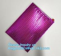 China Biodegradable k Reusable Bubble Packing  Zipper Pink Bag, reclosable, slider zipper seal,  metallic bubble b for sale