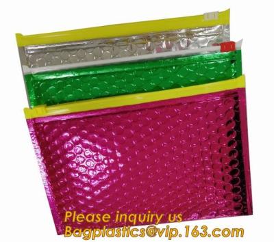 China Slider Padded Bags/Colorful k Bubble Bags,Zipper Bubble Bag Postage Packaging Anti-static Packaging Heat Insulatio for sale