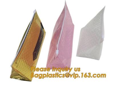 China Cosmetic Pink Slider Padded Bag/Silver k Bag With Bubble,Padded Envelopes Cheap Aluminium Foil k Holographic for sale