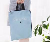 China OEM shopping tote color zipper lunch Customized file canvas bag,Recycled canvas cotton bag promotional hanging file tote for sale