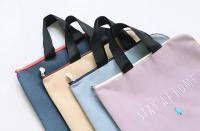 China OEM shopping tote color zipper lunch Customized file canvas bag,Recycled canvas cotton bag promotional hanging file tote for sale
