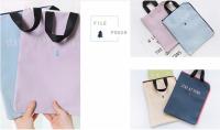 China OEM shopping tote color zipper lunch Customized file canvas bag,Recycled canvas cotton bag promotional hanging file tote for sale