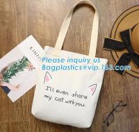 China Custom Printed Organic shopping small tote drawstring cotton canvas bag,Eco-friendly printed grocery canvas shopping bag for sale