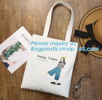 China Custom Printed Organic shopping small tote drawstring cotton canvas bag,Eco-friendly printed grocery canvas shopping bag for sale