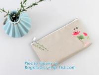 China Eco-Friendly Custom Logo Small Pink Small Canvas Pouch,Canvas Zipper Bags Wholesale Sublimation Makeup Pouch Promotional for sale