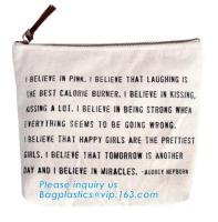 China Eco-Friendly Custom Logo Small Pink Small Canvas Pouch,Canvas Zipper Bags Wholesale Sublimation Makeup Pouch Promotional for sale