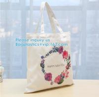 China Wholesale High Quality Women Shoulder White Plain Boutique Eco Custom Print 12oz Cotton Canvas Shopping Tote Bag bagease for sale