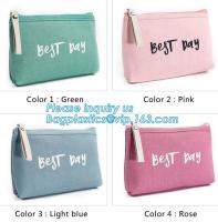 China Custom Pouch Travel Cute Canvas Cosmetic Bag,Custom Design small cotton canvas zipper pouch,Pouch Travel Plain Folding C for sale