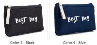 China Custom Pouch Travel Cute Canvas Cosmetic Bag,Custom Design small cotton canvas zipper pouch,Pouch Travel Plain Folding C for sale