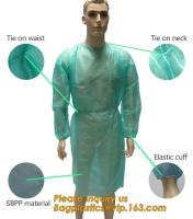 China durable chemical resistant lab coats,elastic material coverall workwear,Disposable Medical Nonwoven White Lab Coat for sale