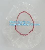 China disposable PE shower cap wholesale plastic waterproof shower cap,PE shower cap with elastic band,hotel shower cap biodeg for sale
