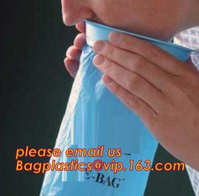 China 1000ml and 2000ml plastic medical emesis bag with custom printing, 24 pcs per pack,Airplane Emesis Vomit Bag Disposable for sale