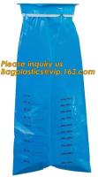 China emesis vomit bag disposable,Used for hospita/ travel /airplane/ disposable blue plastic vomit bag with ring Medical Emes for sale