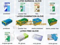 China Disposable Latex/Vinyl Medical Examination Gloves,Sterile Powder Free Latex Surgical Gloves 8.0g Medical Use bagease pac for sale