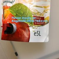 China Wine Pouch Liquid Pack Bag, Drink Packaging Pouch With Spout, 3L 5L 10L 22L Plastic Aluminum Foil Wine Bag for sale