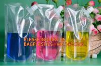 China Reusable Stand Up Plastic Custom Liquid Fruit Juice Drink Packaging Spout Pouch Bag / Juice Doypack With Spout Cap PACKA for sale