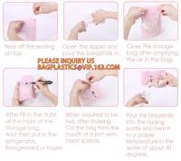 China top quality micron nylon filter mesh nut milk Double zipper bpa free food grade liquid plastic breast milk storage bags, for sale
