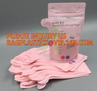 China wholesale food pouch zipper bpa free plastic standing up breast baby milk storage bags,200ml double zipper breast milk b for sale