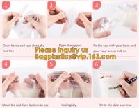 China Stand up custom zipper wholesale breast milk storage bags milk packaging plastic bag,Double zipper bpa free food grade l for sale