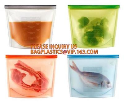 China Reusable Storage Bags Silicone Food Preservation Bag, Eco Friendly and BPA Free, Airtight Seal Food Storage Fit Versatil for sale