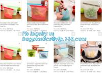 China Reusable Leakproof Zipper Preservation Airtight sandwich k Cooking Fresh Zip Large Silicone Storage Food Bags With for sale