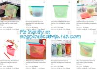China Reusable Leakproof Zipper Preservation Airtight sandwich k Cooking Fresh Zip Large Silicone Storage Food Bags With for sale