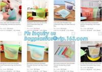 China Reusable Leakproof Zipper Preservation Airtight sandwich k Cooking Fresh Zip Large Silicone Storage Food Bags With for sale
