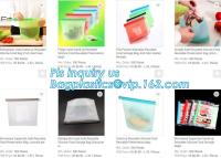 China Reusable Leakproof Zipper Preservation Airtight sandwich k Cooking Fresh Zip Large Silicone Storage Food Bags With for sale