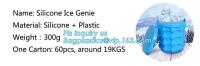 China custom ice bucket silicone ice cube maker genie silicone,barware factory sells inflatable wine beer champagne silicone i for sale
