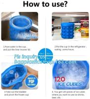 China custom ice bucket silicone ice cube maker genie silicone,barware factory sells inflatable wine beer champagne silicone i for sale